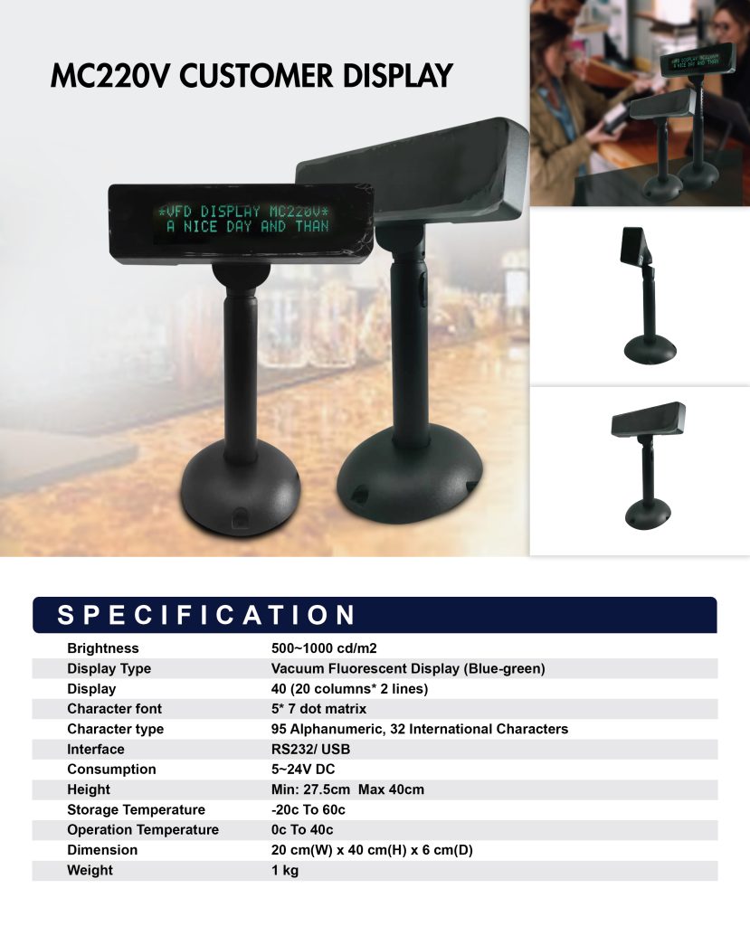 MC220V-Monitor Display - MDOT