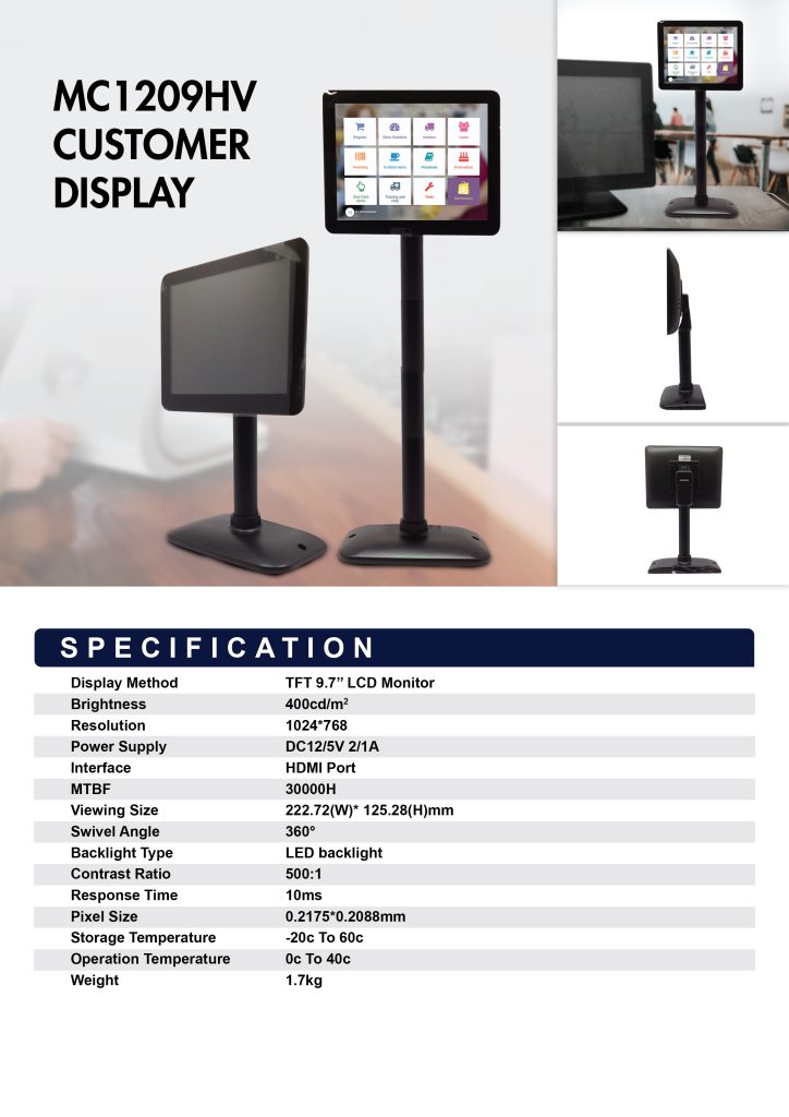 MC1209HV-Monitor Display - MDOT