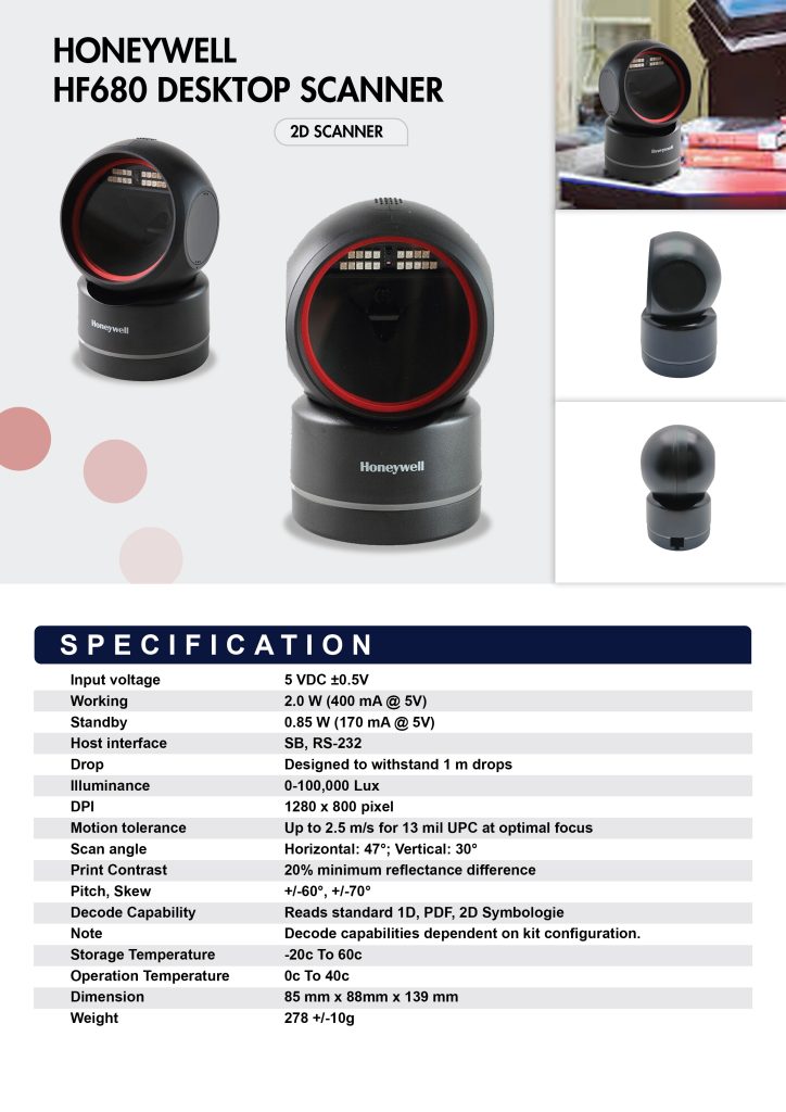 Honeywell HF680-Barcode Scanner - MDOT